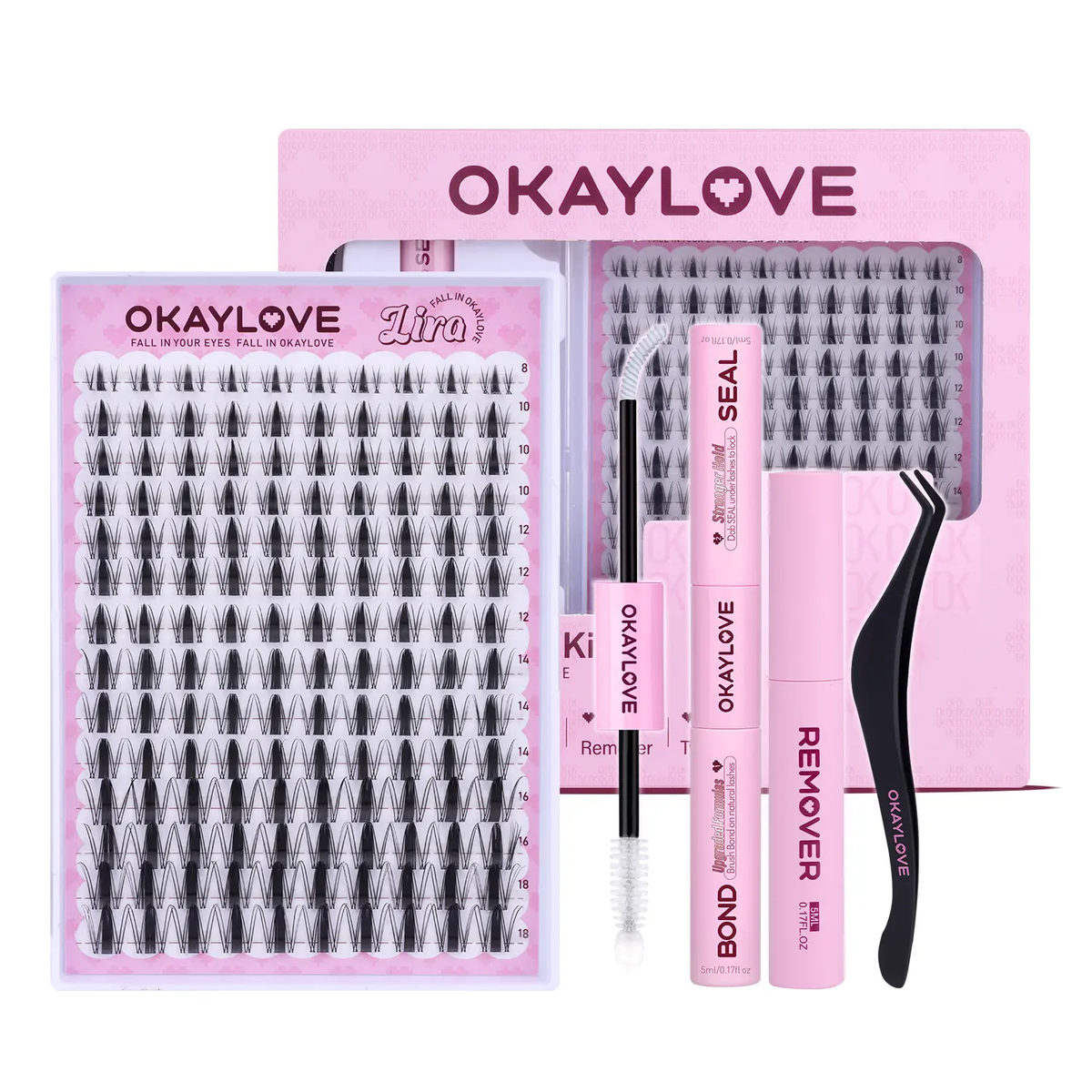 Lira Eyelash Clusters - OKAYLOVE® Kit for Stunning Eyes